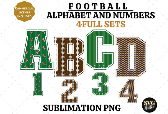 Football Alphabet PNG Bundle Football Letters PNG Football - Etsy