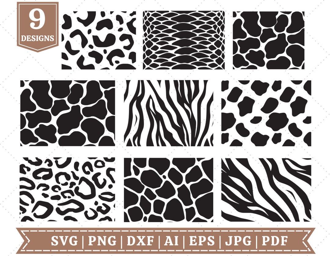 Animal Prints SVG Bundle | Animal Patterns SVG | Leopard SVG | Cheetah ...