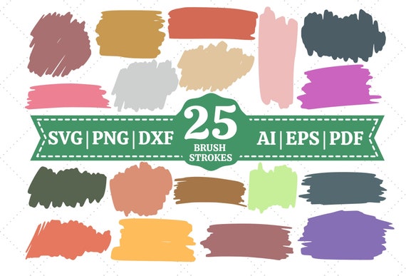 Paint Brush Stroke SVG Bundle Brush Strokes SVG Paint Svg - Etsy