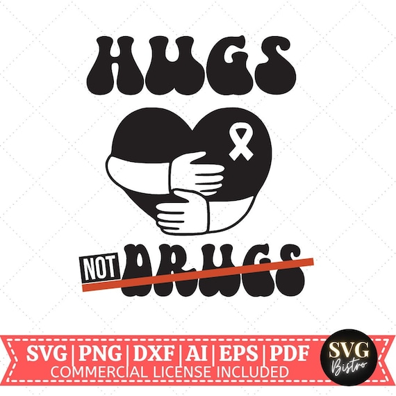 Hugs Not Drugs SVG Red Ribbon Week SVG No to Drugs SVG - Etsy