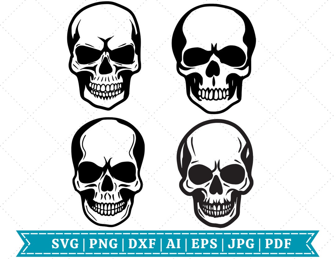Skull Mini SVG Bundle | Skull SVG | Skeleton Silhouette SVG Bundle ...