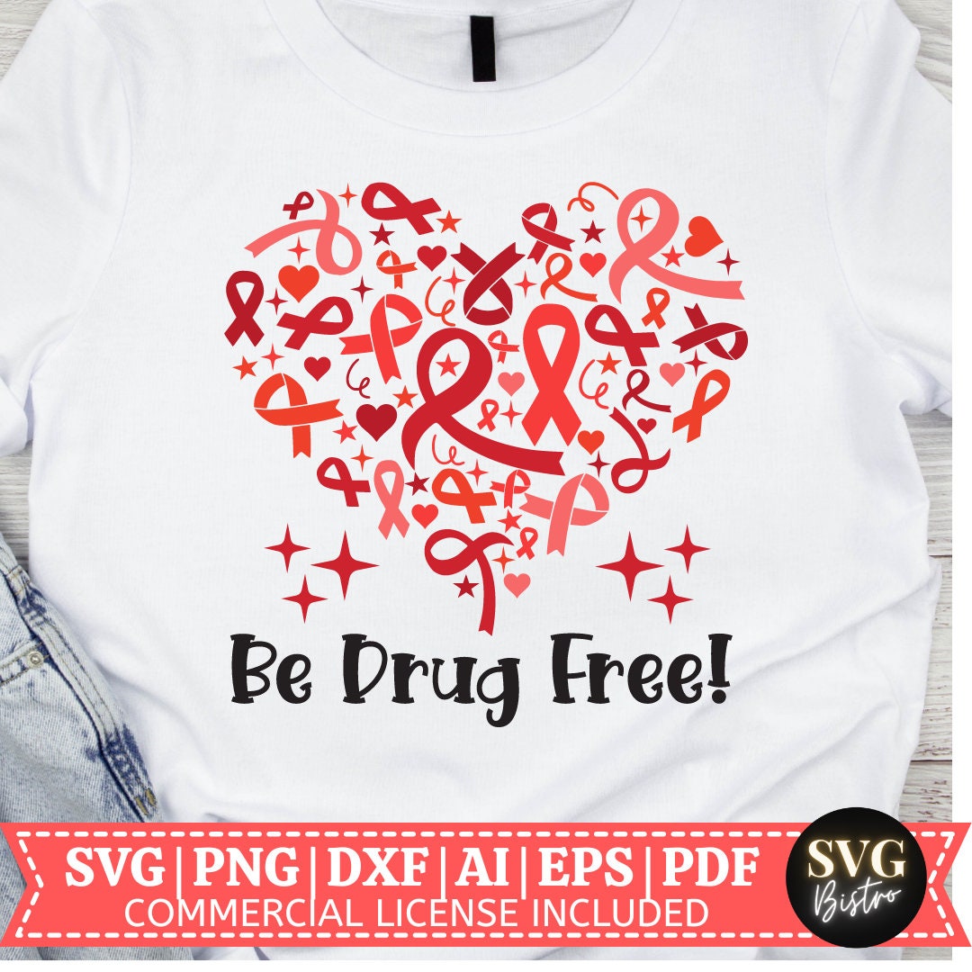 Be Drug Free SVG Red Ribbon Week SVG No to Drugs SVG - Etsy