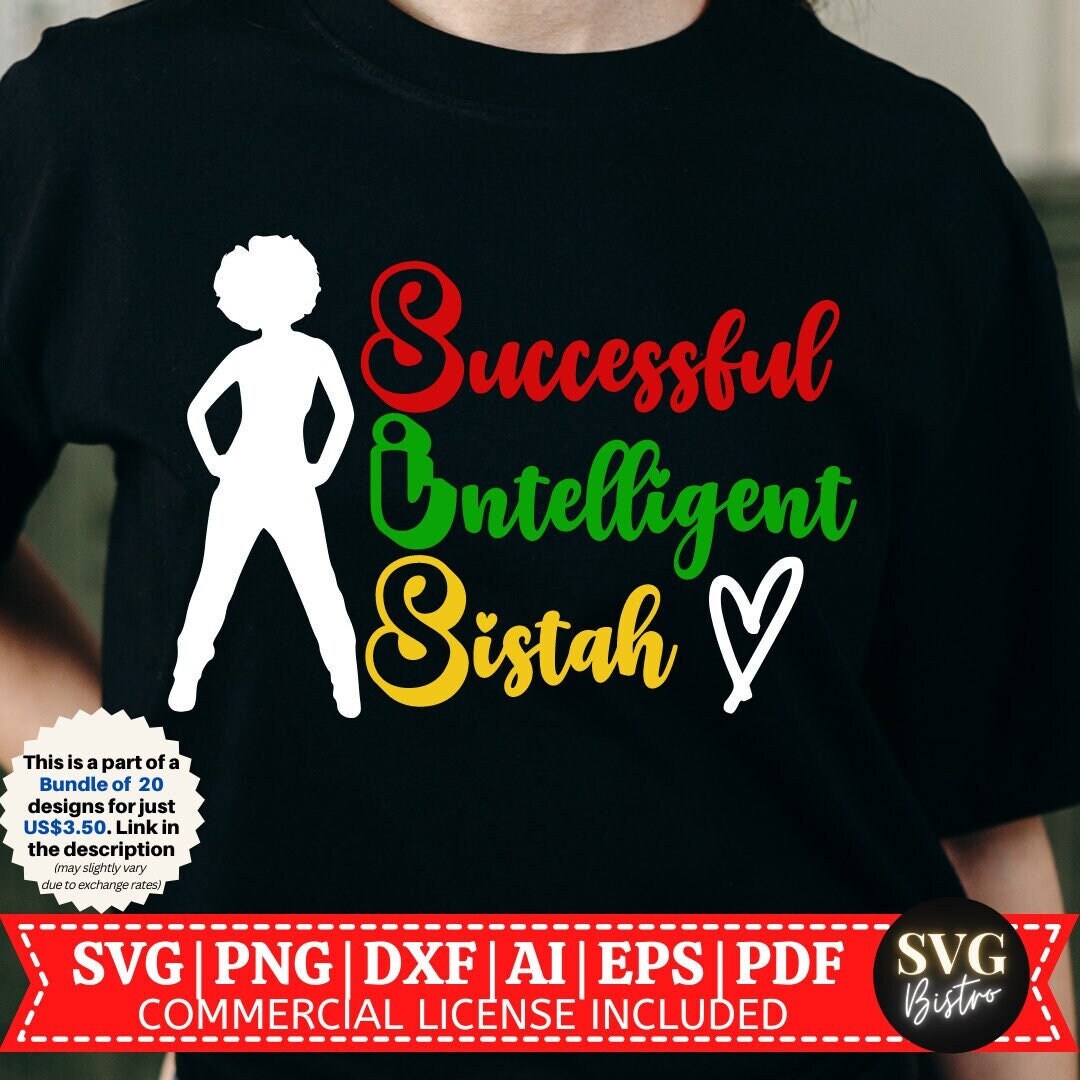 Successful Intelligent Sistah SVG | Black History Month SVG | Black ...