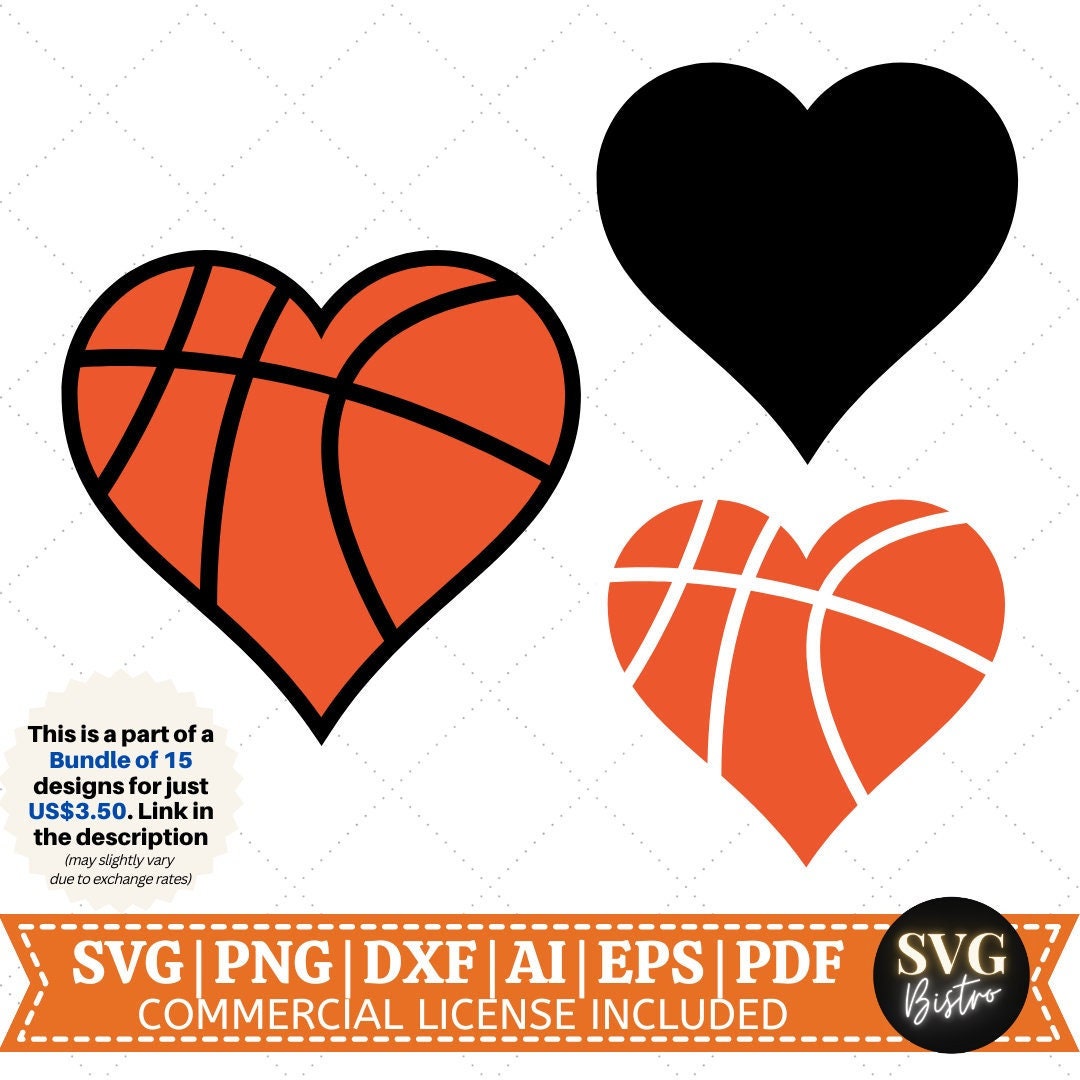 Basketball Heart SVG | Basketball SVG | Basketball Player SVG ...