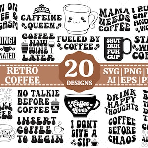 Retro Coffee SVG Bundle | Coffee SVG Bundle | Coffee Lover SVG | Retro ...