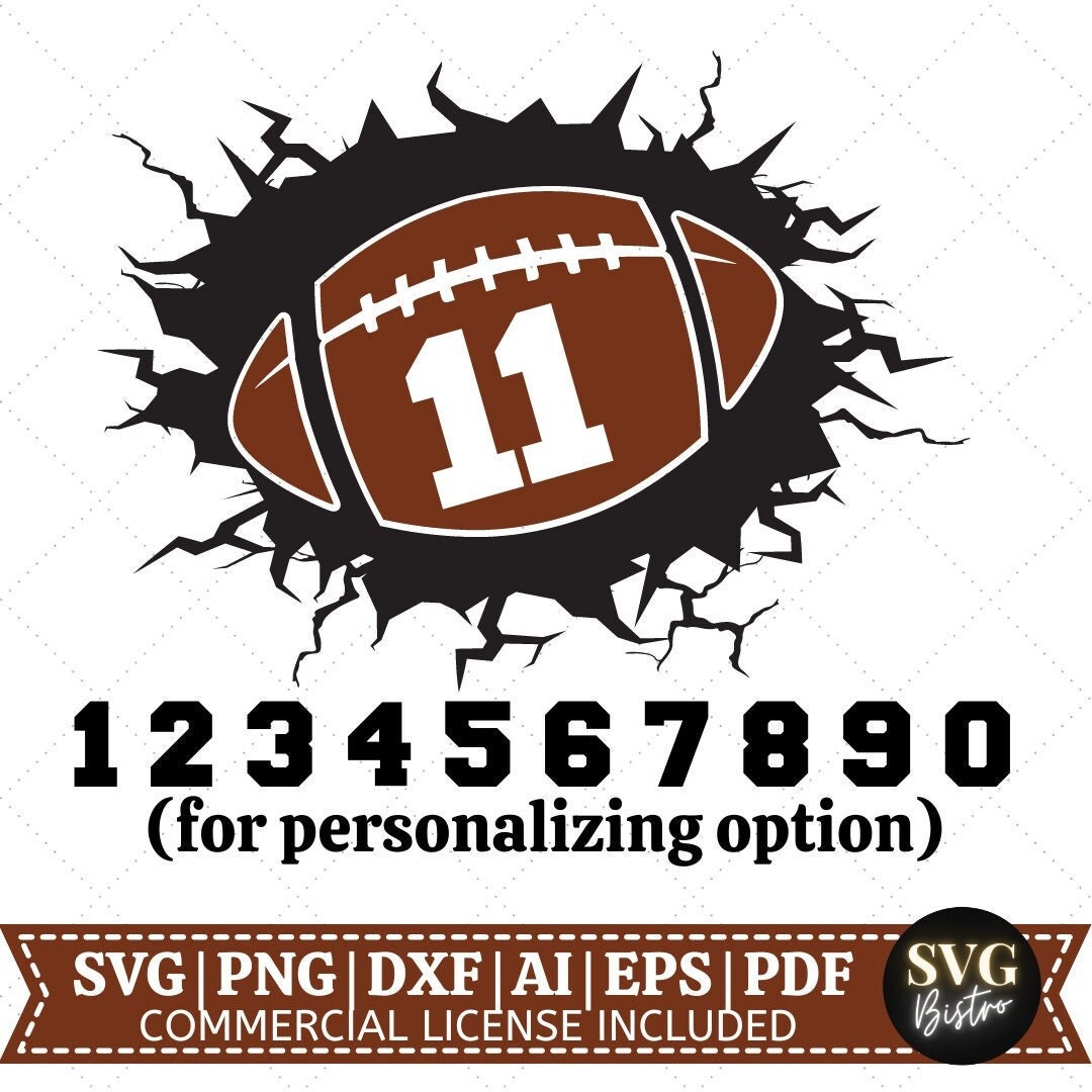 Football on the Wall SVG | Football Designs SVG | Football SVG ...