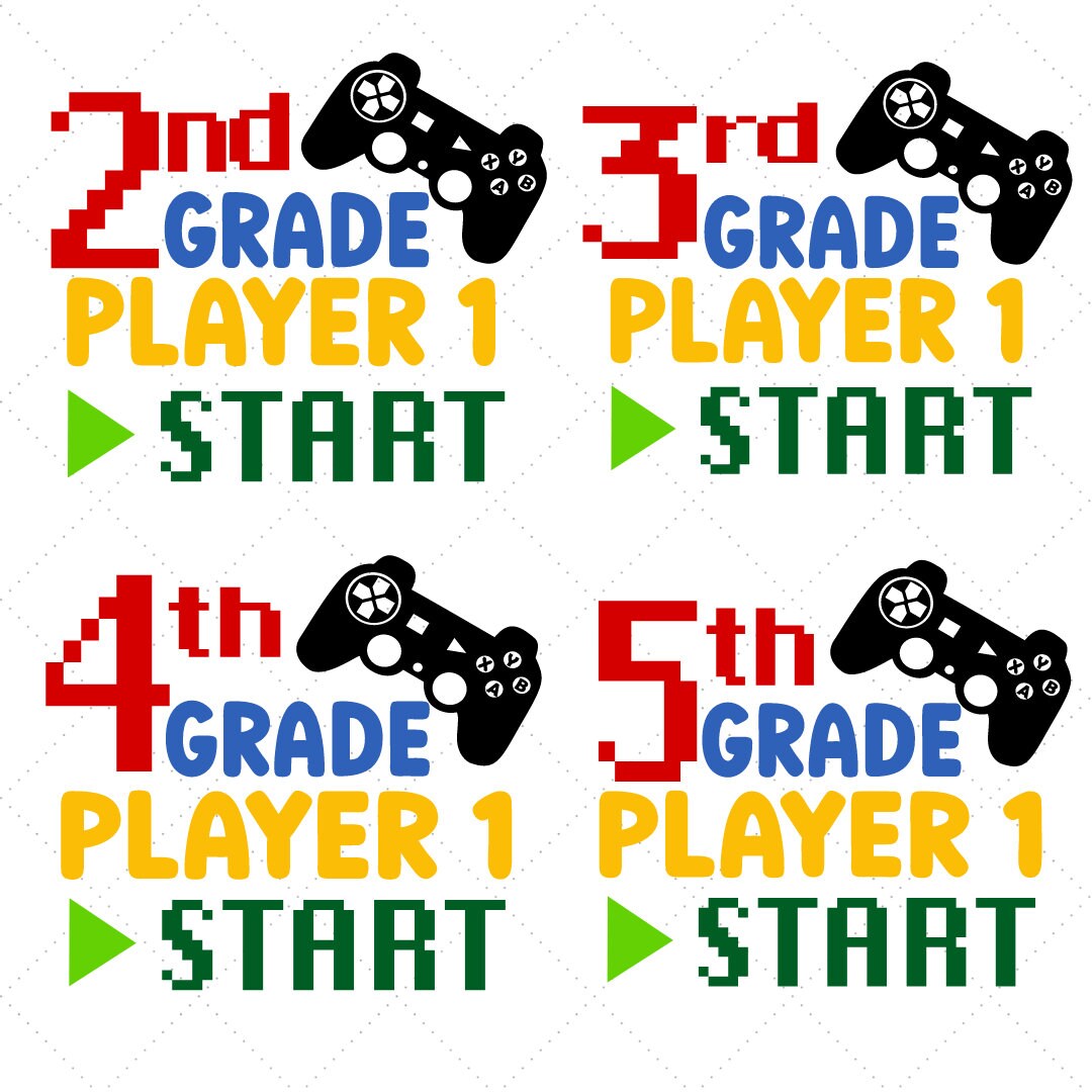 Back to School SVG Bundle Gamer SVG School Grade SVG - Etsy
