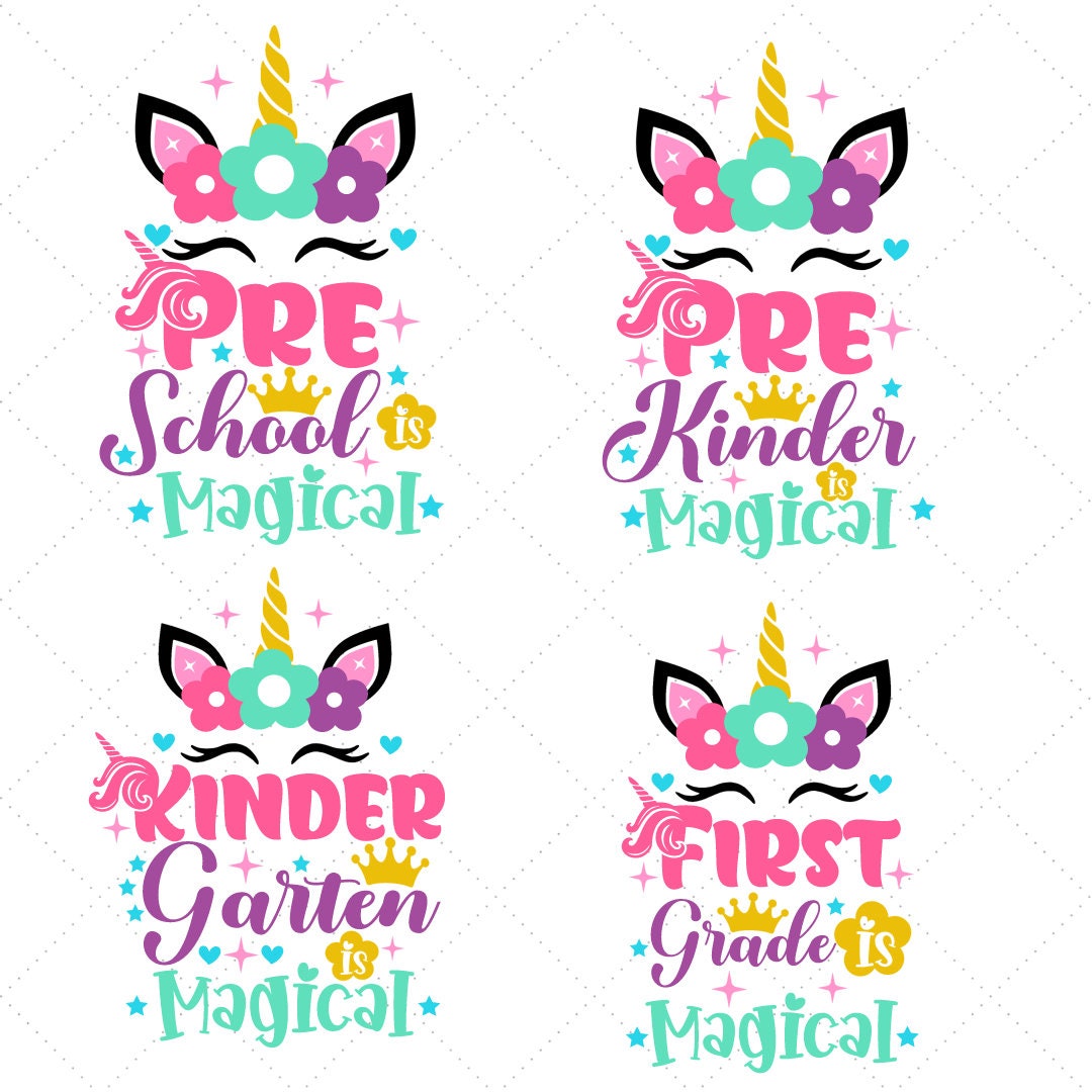 Back to School SVG Bundle | Unicorn SVG | School Grade SVG | Unicorn ...