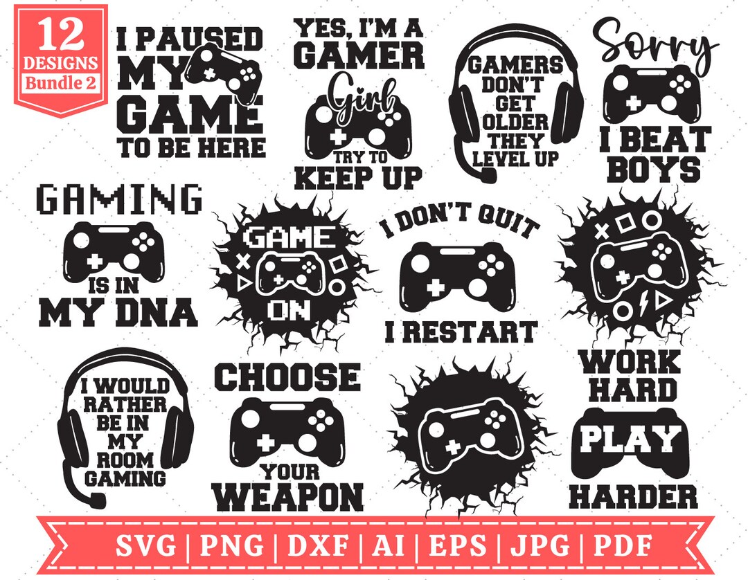 Gamer SVG Bundle | Funny Gamer SVG | Gamer Svg | Video Games Svg | Boys ...