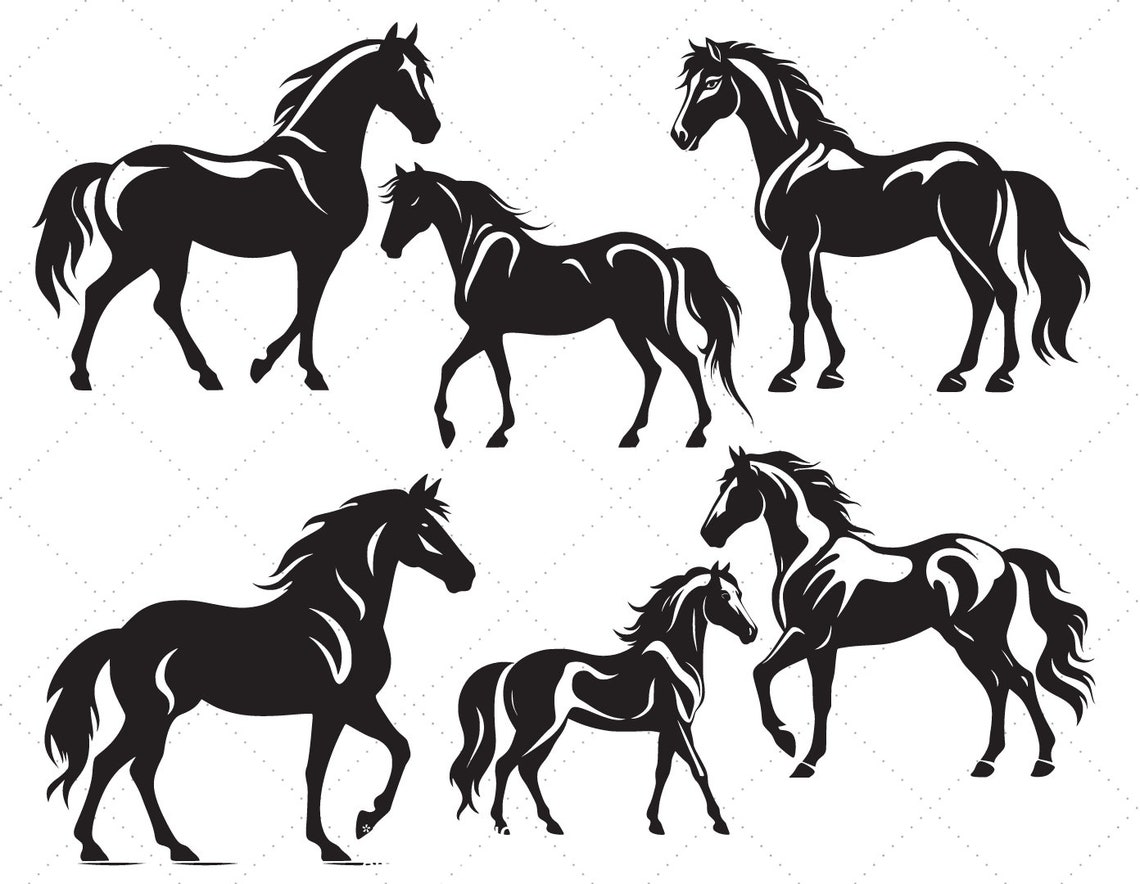 Pferd SVG Bundle | Pferd Silhouette SVG | Pferd SVG | Pferdeliebhaber ...