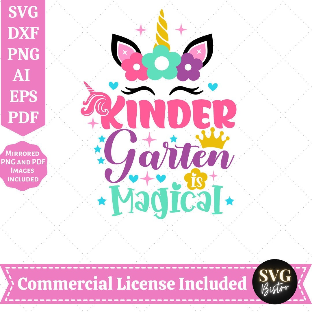 Kindergarten SVG | Unicorn SVG | Back to School SVG | School Shirt Svg ...