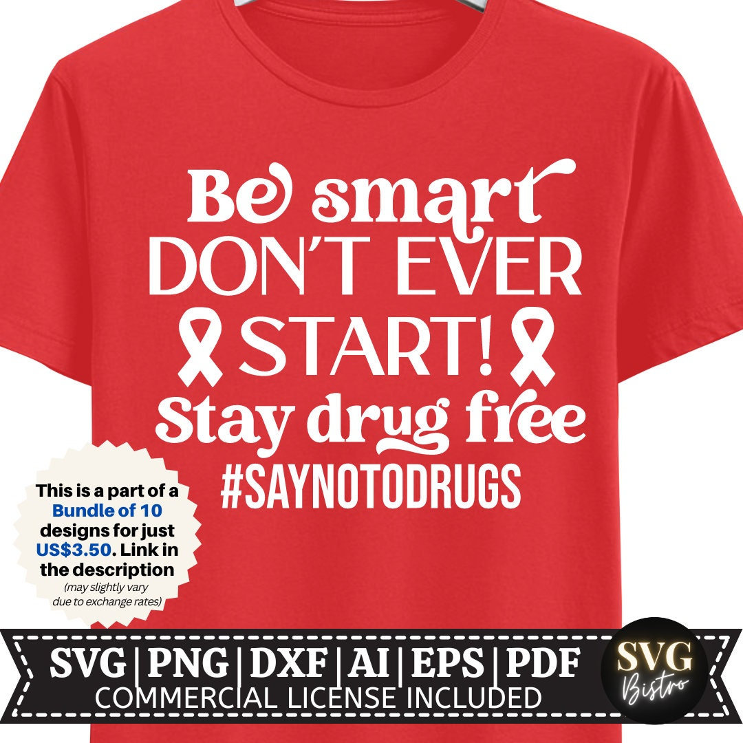 Be Smart SVG Red Ribbon Week SVG No to Drugs SVG Drug - Etsy