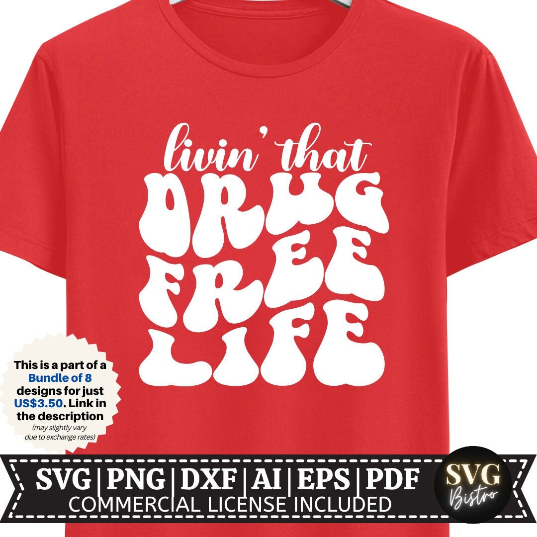 Drug Free Life SVG Red Ribbon Week SVG No to Drugs SVG Drug Free Anti ...