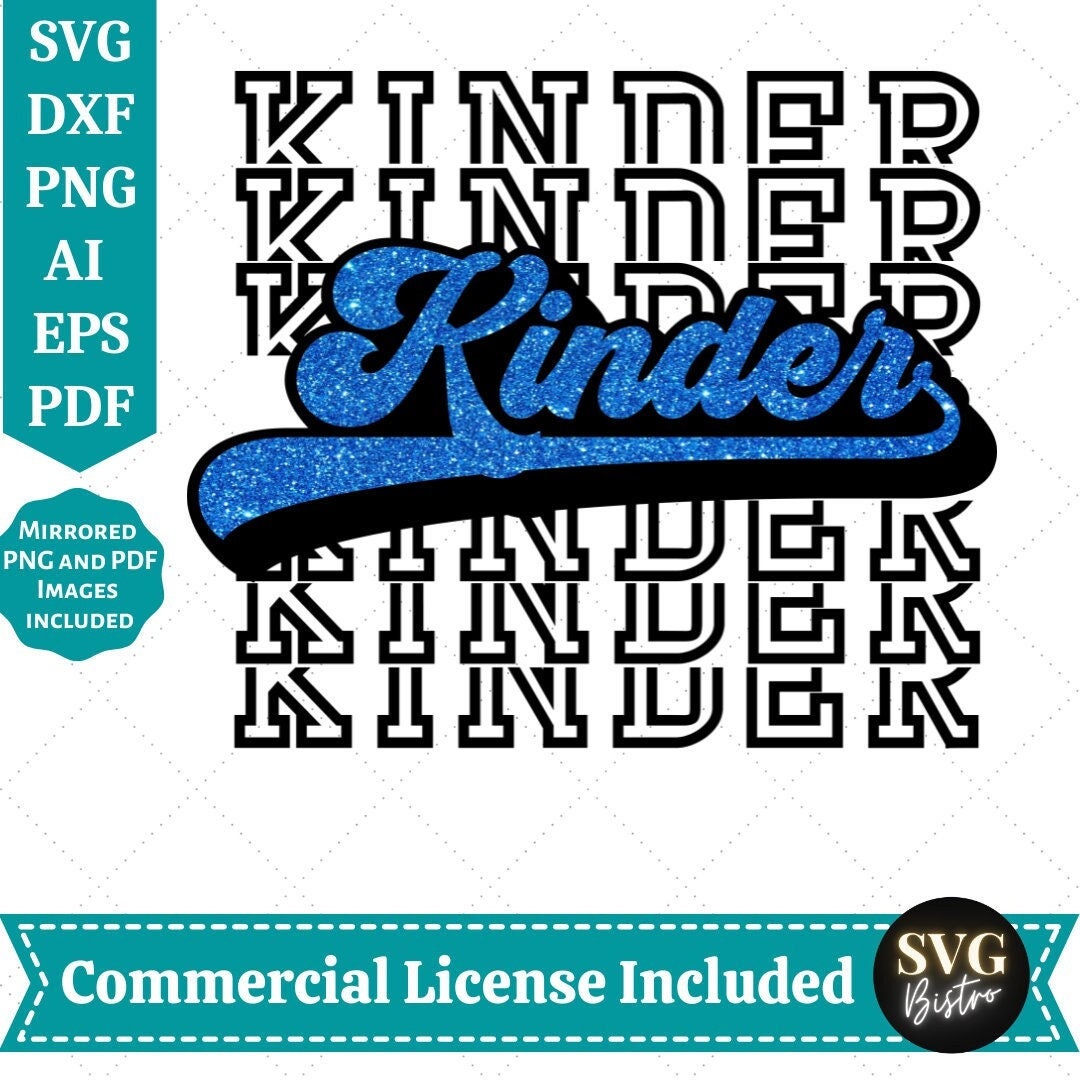 Kinder SVG | Layered Retro SVG | Stacked SVG | Back to School Svg ...