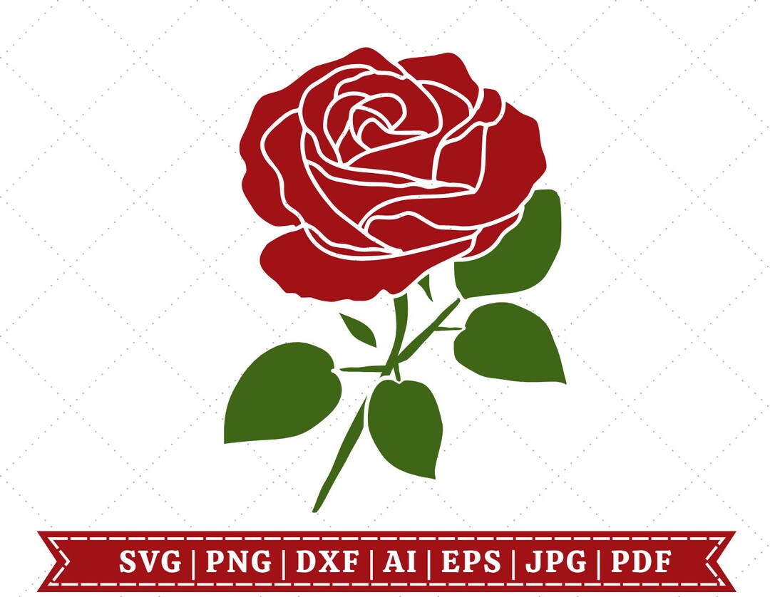 Rose SVG | Filled Rose SVG | Rose Clipart SVG | Flower Svg | Rose ...