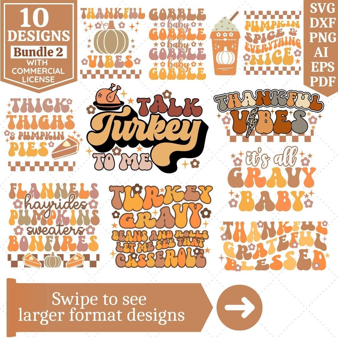 Retro Thanksgiving SVG Bundle | Thanksgiving SVG | Thanksgiving Shirt ...