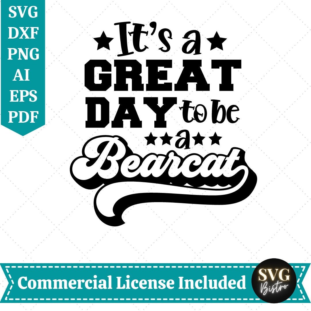 Bearcats SVG | School Spirit | Bearcat Retro Design | Bearcat Pride ...