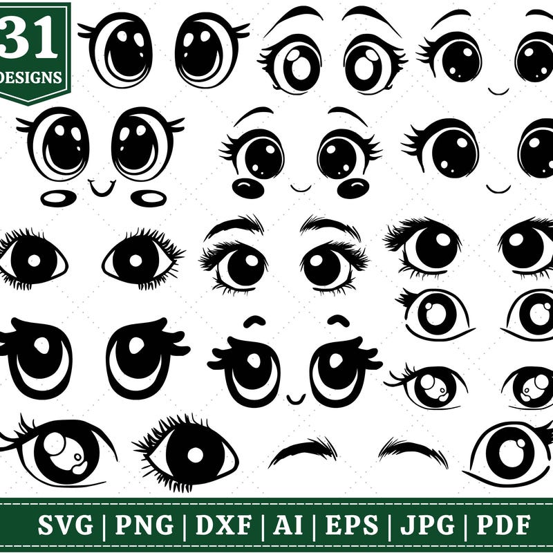 Stencil Cartoon Eyes - Etsy UK