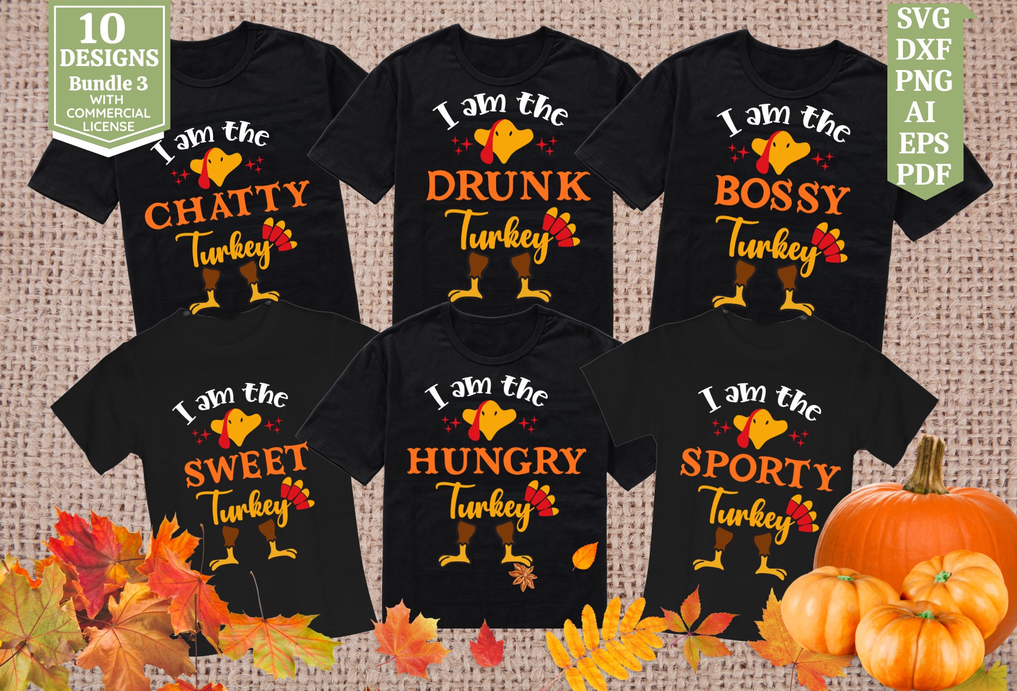 Thanksgiving Family Shirt SVG Bundle | Thanksgiving SVG | Thanksgiving ...
