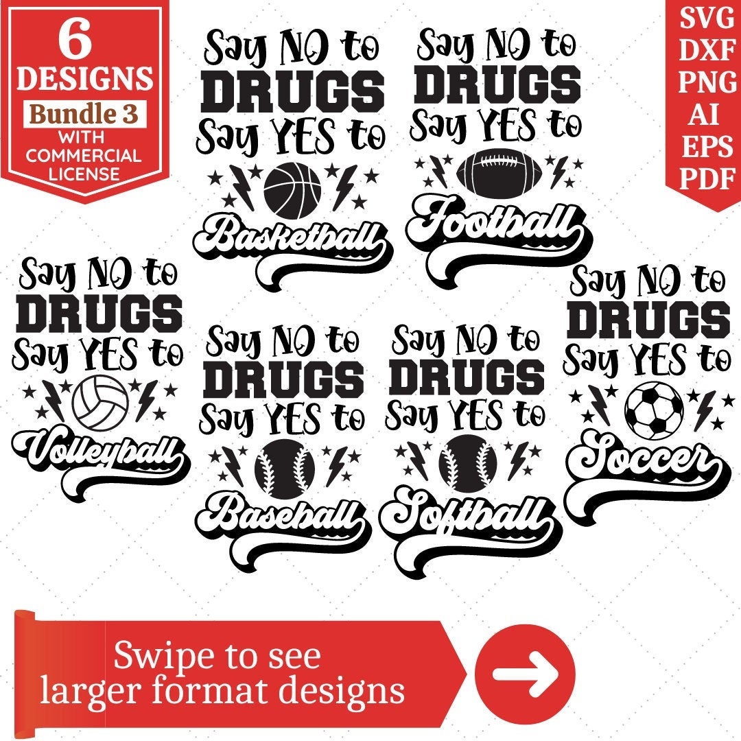 Red Ribbon Week SVG Bundle | No to Drugs SVG | Drug Free SVG | Anti ...