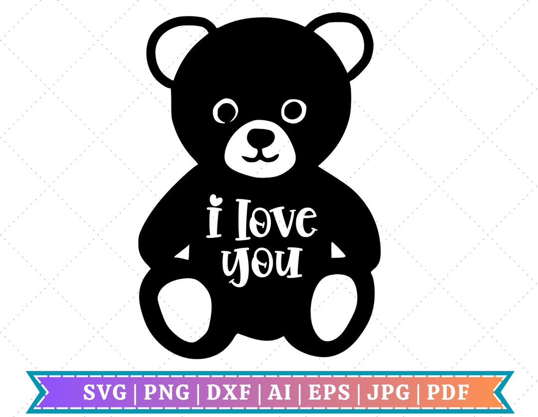 Teddy Bear SVG | Teddy Bear Silhouette | Bear Clipart | Baby SVG | Cut ...