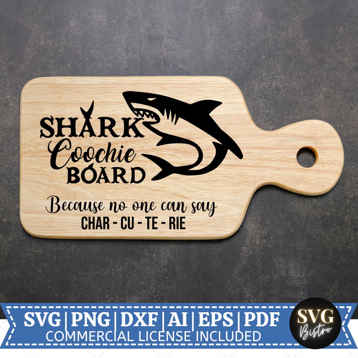 Charcuterie SVG Shark Coochie Board SVG Charcuterie Board - Etsy