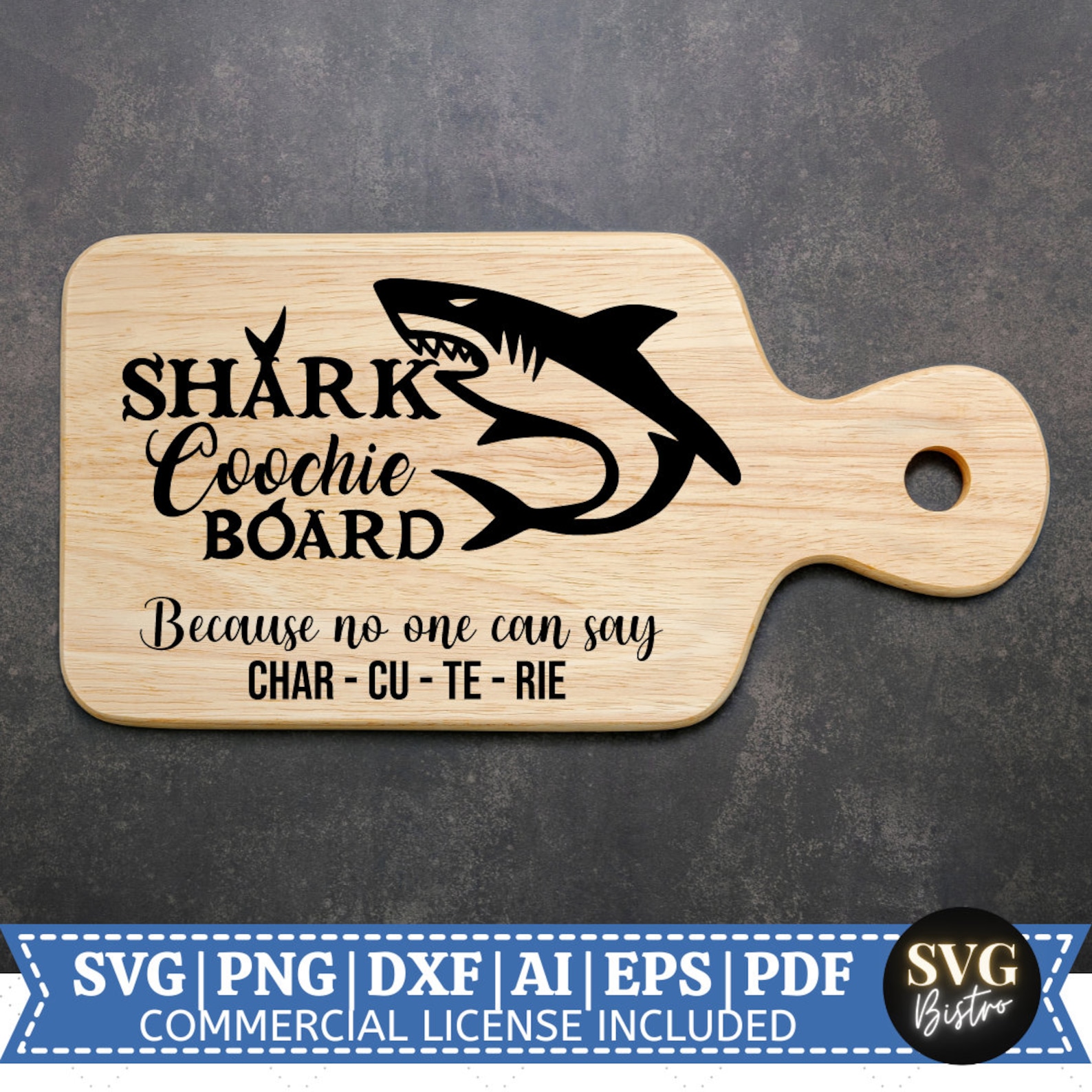 Charcuterie SVG Shark Coochie Board SVG Charcuterie Board - Etsy