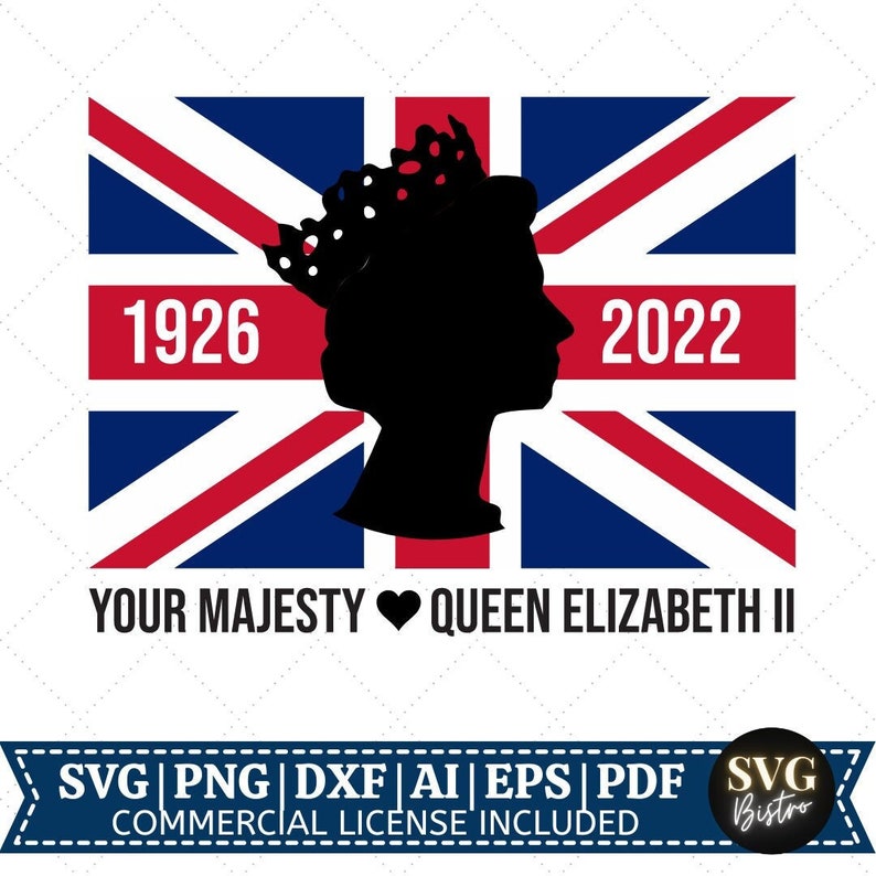 Queen Elizabeth II SVG Rest in Peace Svg 1926 2022 Svg - Etsy
