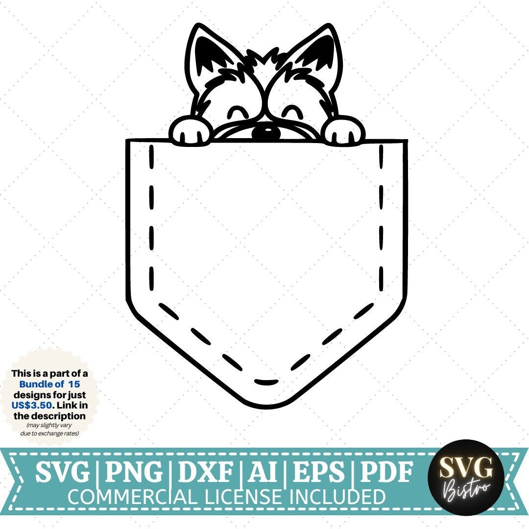 Dog Pockets SVG | Dogs in Pocket SVG | Dog Lovers SVG | Dog Moms Svg ...