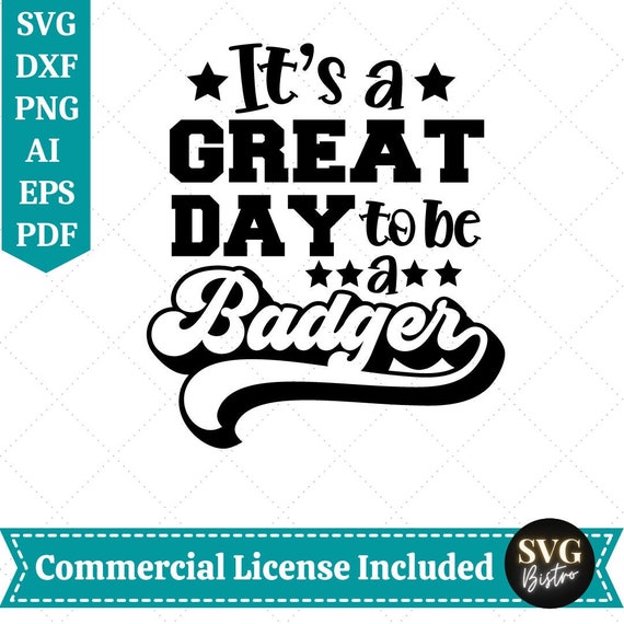 Badgers SVG School Spirit Badgers Retro Design Badger - Etsy