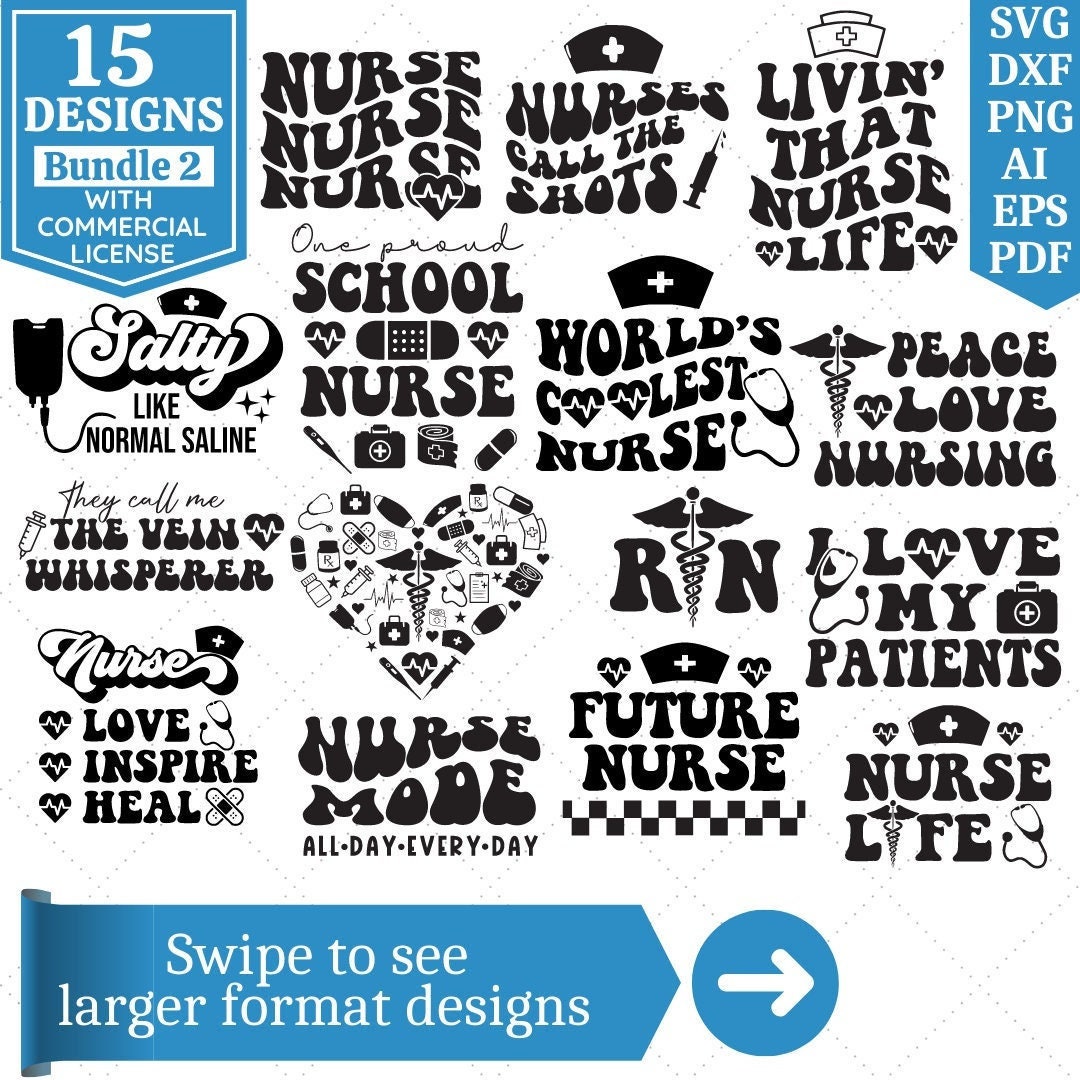 Retro Nurse SVG Bundle | Nurse Quotes SVG | Nurse Shirt Svg | Nurse ...