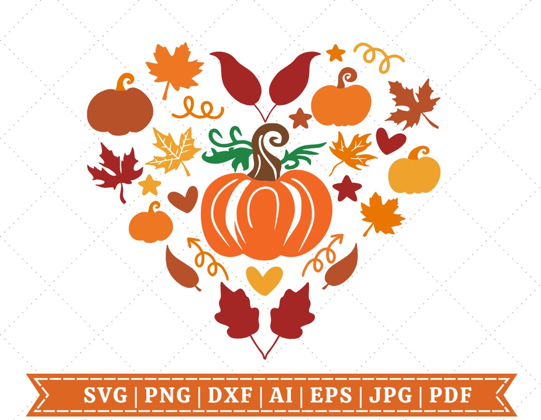 Fall Heart SVG | Thankful Vibes SVG | Thanksgiving SVG | Thanksgiving ...
