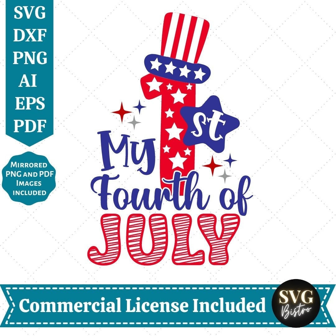 My First Fourth of July SVG | 4th of July SVG | America Svg | USA Flag ...