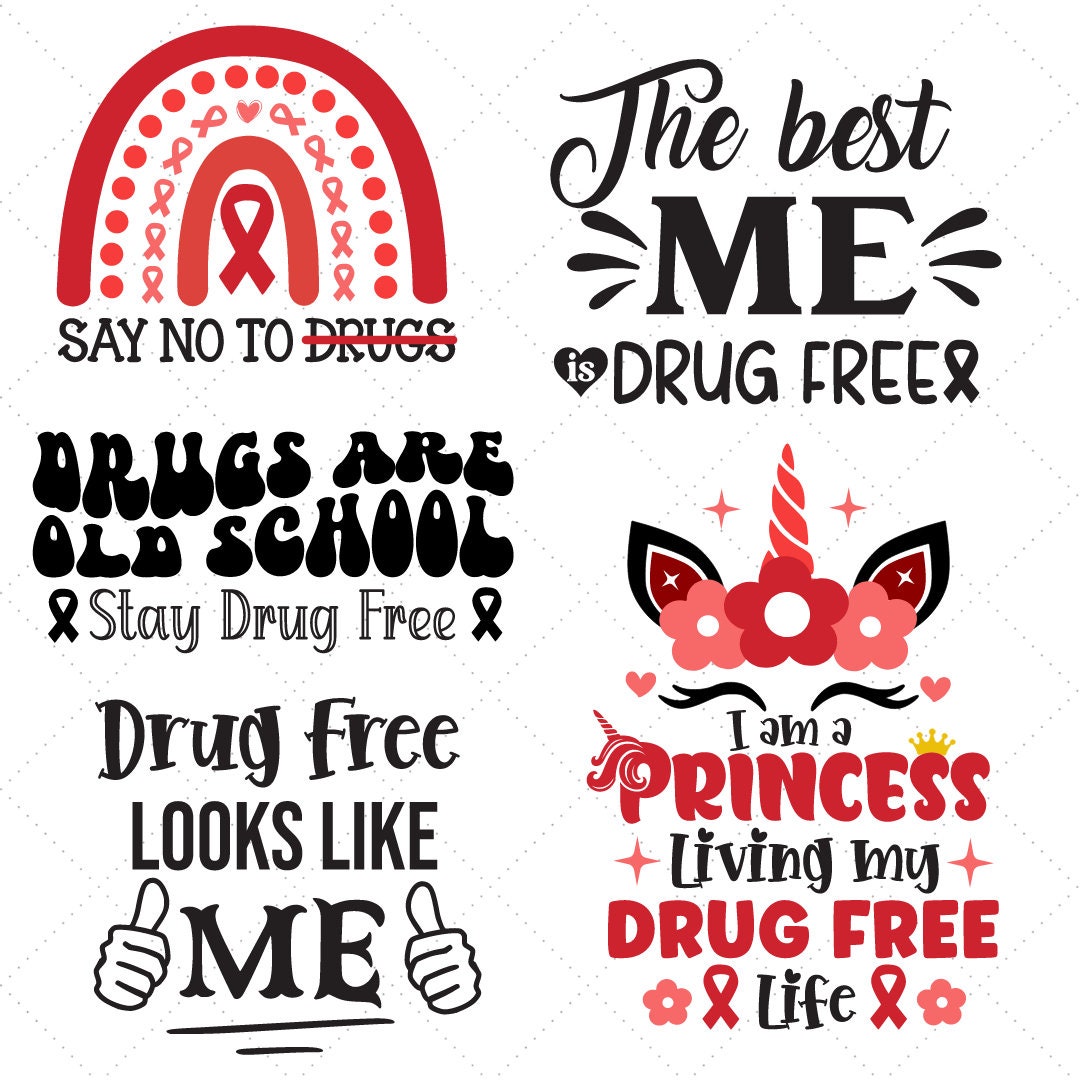 Red Ribbon Week SVG Bundle No to Drugs SVG Drug Free SVG - Etsy