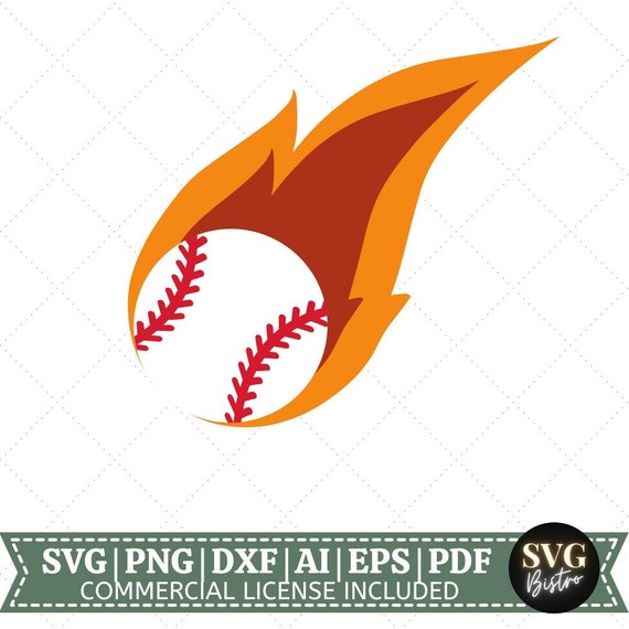 Flaming Baseball SVG Baseball SVG Softball SVG Softball - Etsy