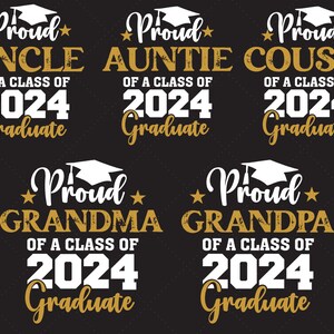 Proud Graduate 2024 Svg Bundle, Proud Graduate Family Svg, Senior ...