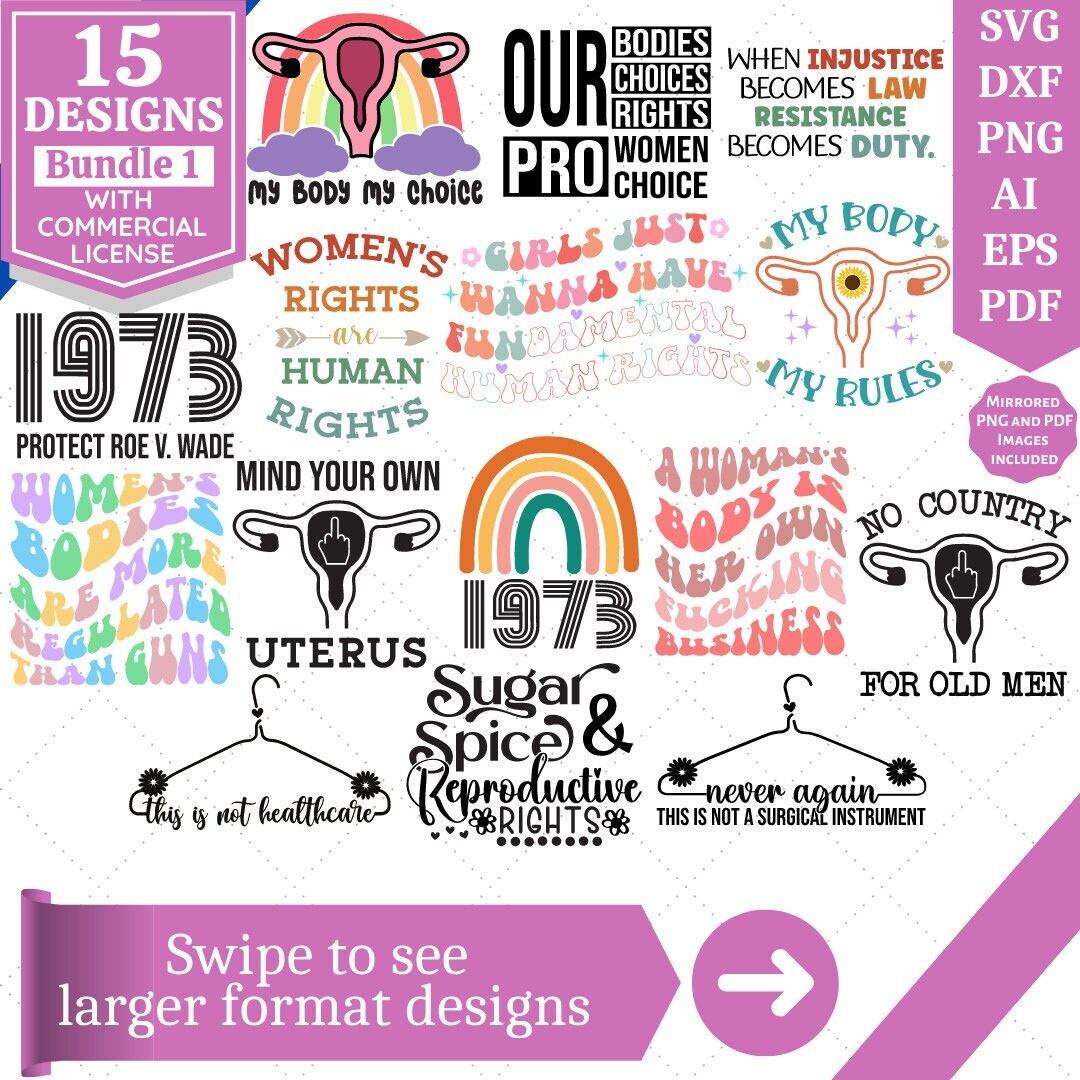 Pro Choice SVG Bundle Reproductive Rights SVG Bundle Women's Rights SVG ...