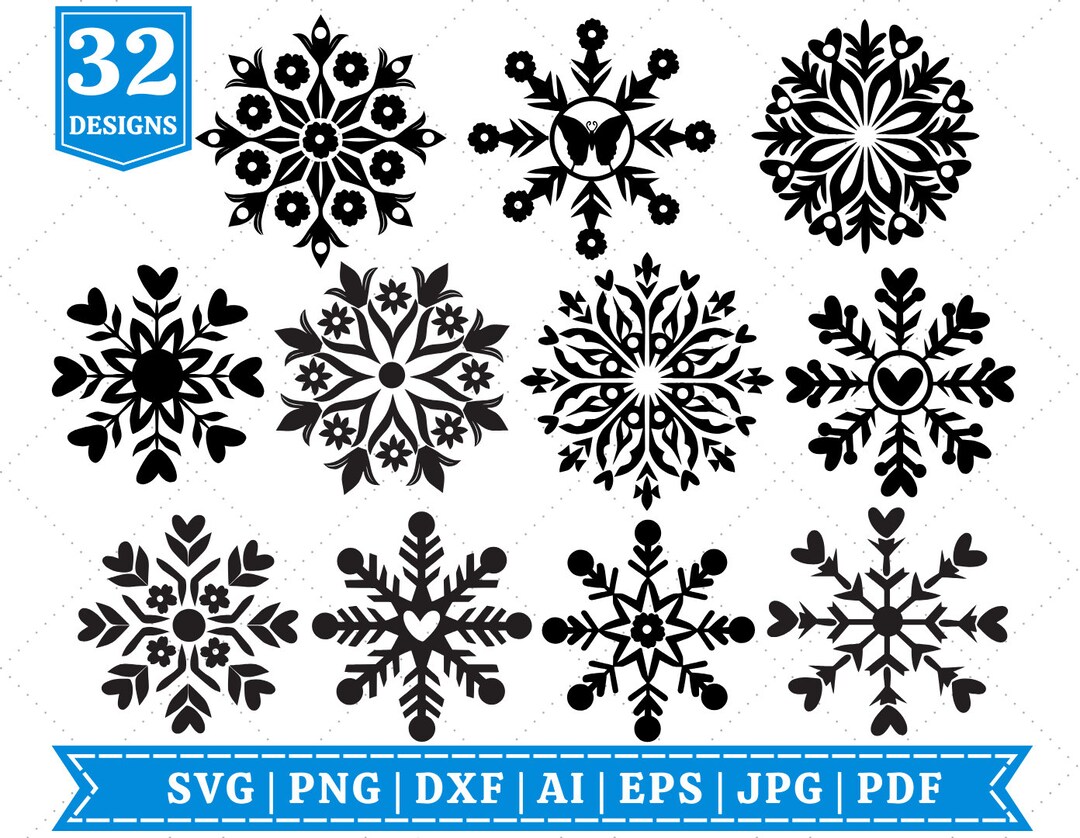 Snowflakes SVG Bundle | Christmas Snowflakes SVG Bundle | Christmas ...