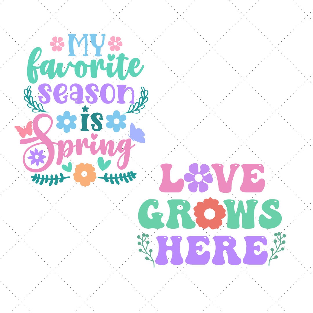 Spring SVG Bundle Flowers SVG Bundle Leaves SVG Spring - Etsy