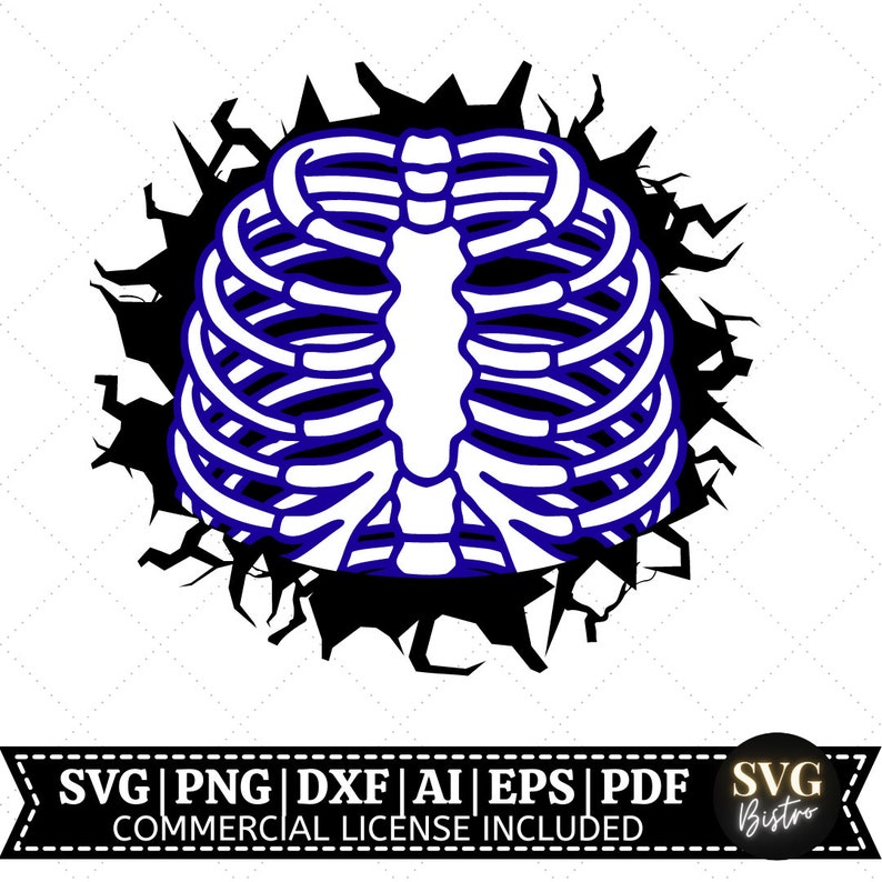 Rib Cage SVG Skeleton SVG Halloween SVG Ghost Svg - Etsy