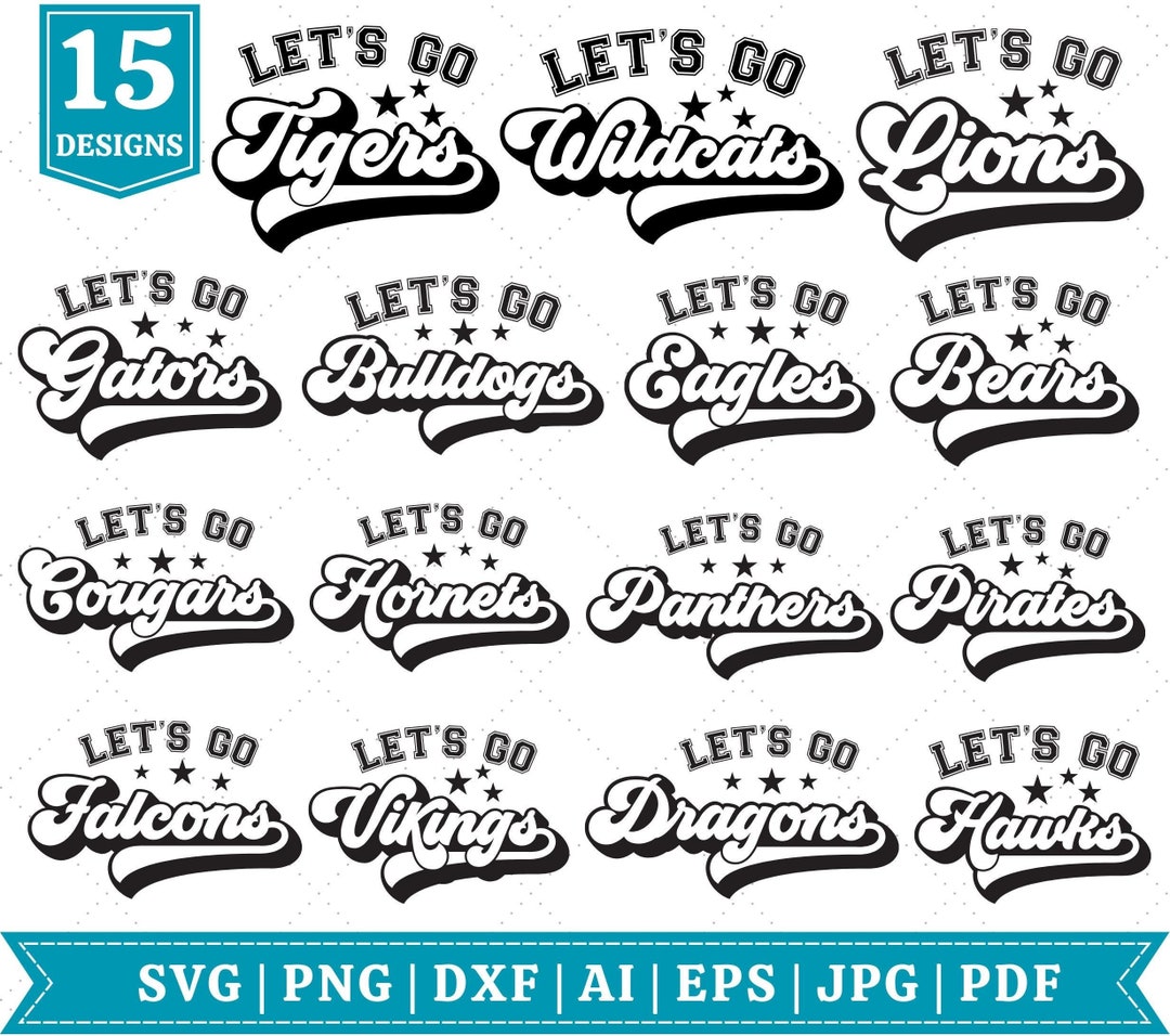 School Team Spirit Mascot SVG Bundle | School Shirt SVG | Team Shirt ...