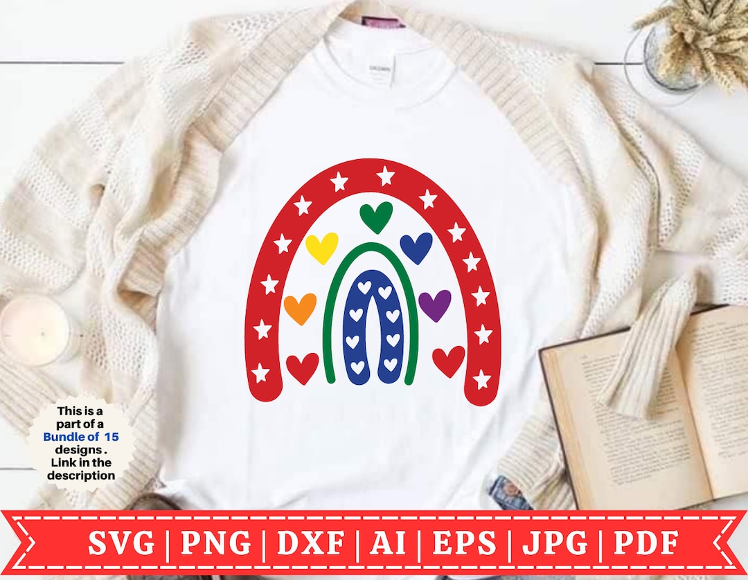 Gay Pride Rainbow SVG | Gay Pride SVG | LGBTQIA Svg | Proud Ally | Gay ...