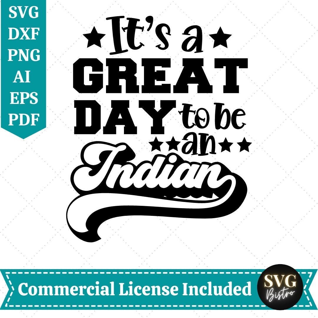 Indians SVG School Spirit Indians Retro Design Indian - Etsy