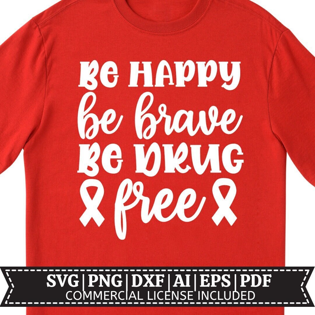 Be Drug Free SVG | Red Ribbon Week SVG | No to Drugs | Drug Free Svg ...