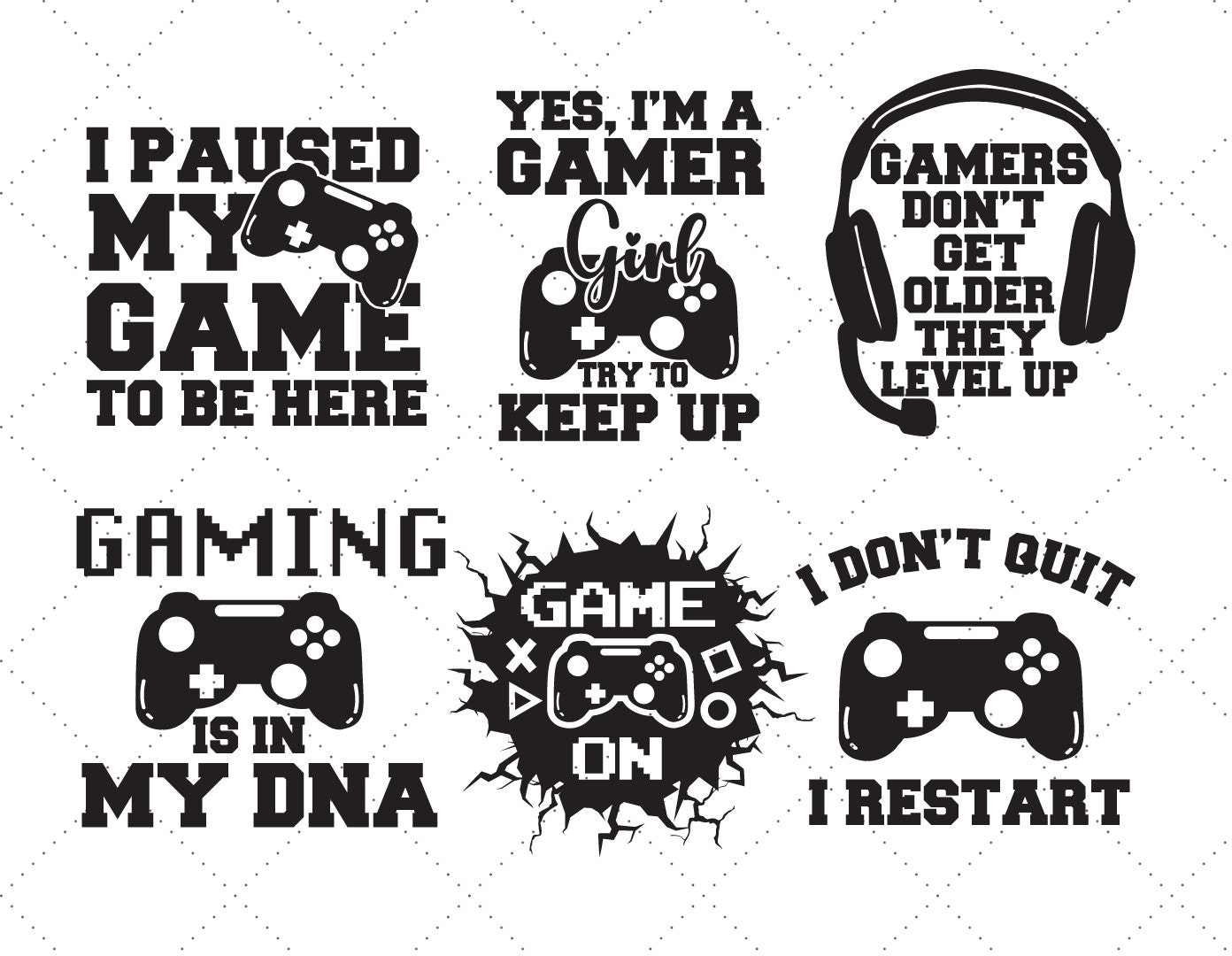 Gamer SVG Bundle Funny Gamer SVG Gamer Svg Video Games - Etsy
