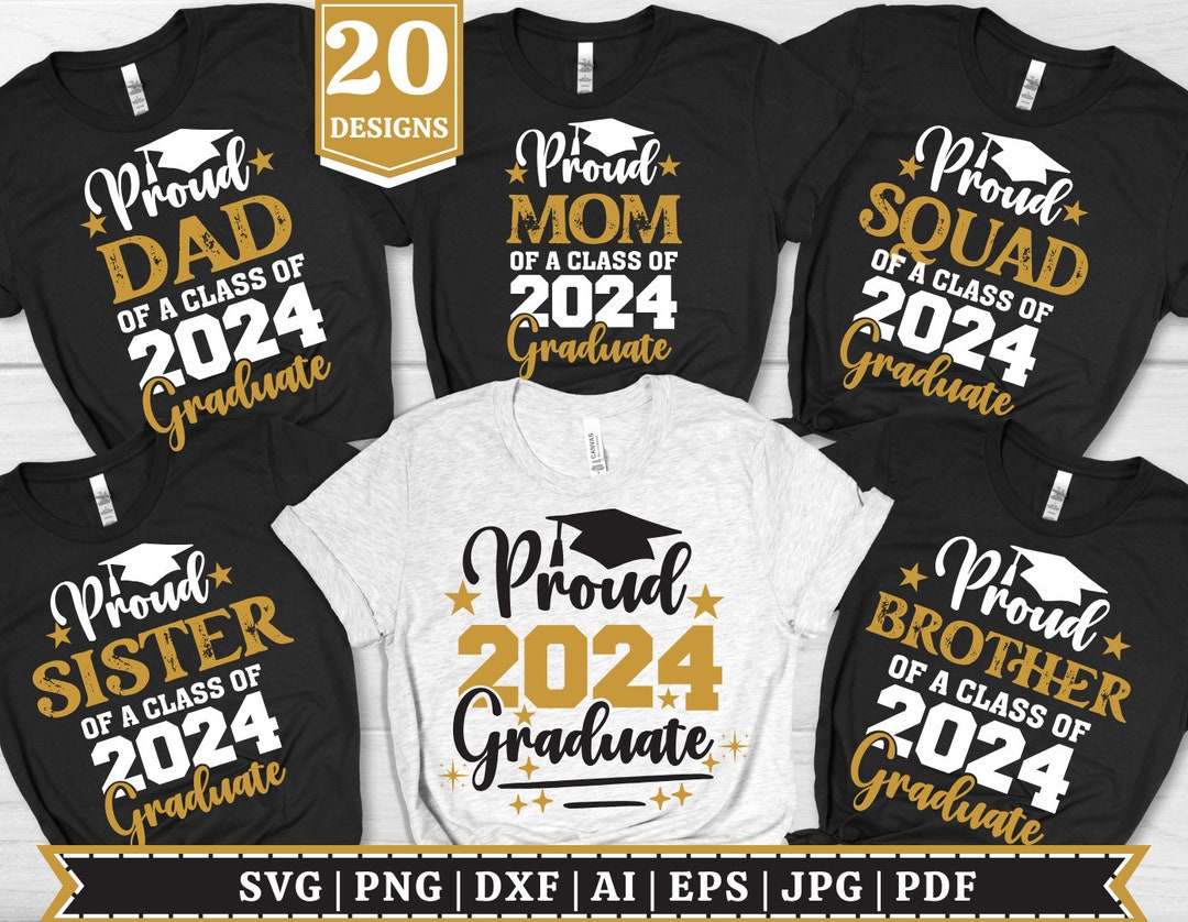 Proud Graduate 2024 Svg Bundle, Proud Graduate Family Svg, Senior ...