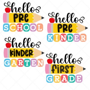 Back to School SVG Bundle | Hello School SVG | School Grade SVG ...