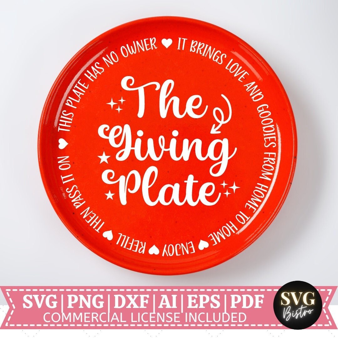 The Giving Plate SVG | Thanksgiving SVG | Christmas SVG | Sharing Plate ...