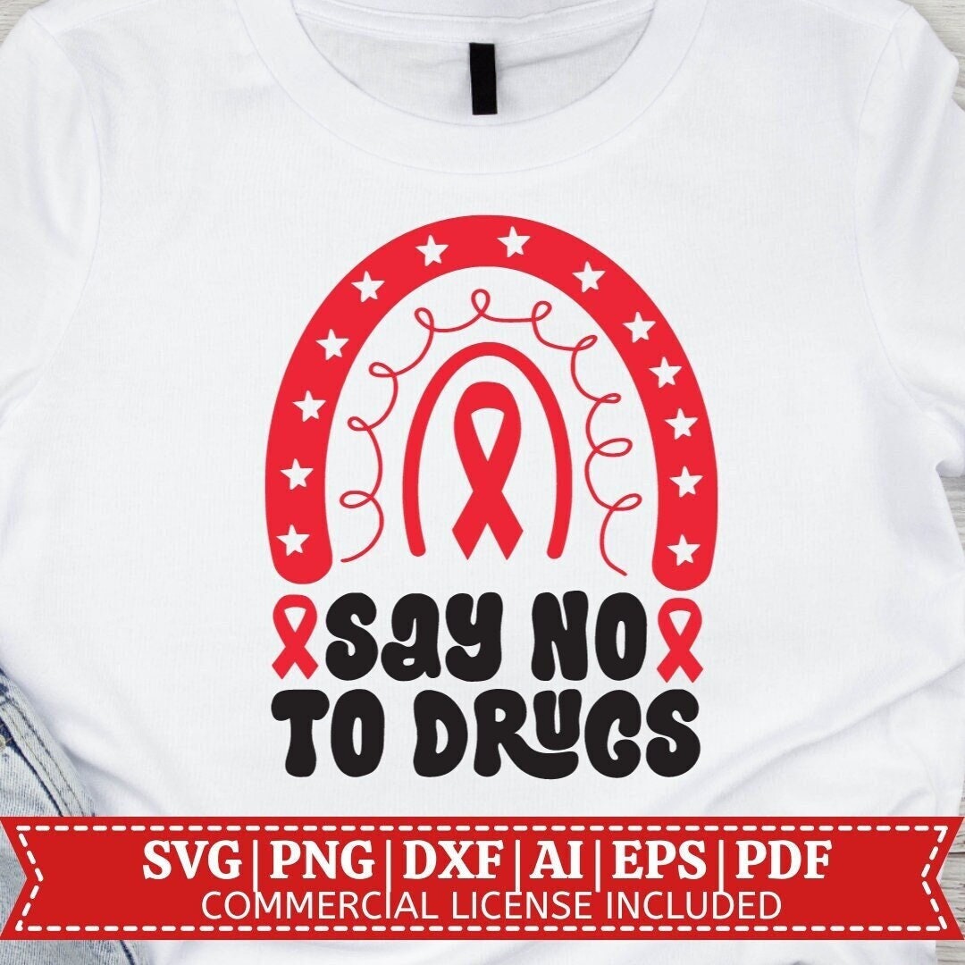 Say No to Drugs SVG | Red Ribbon Week SVG | No to Drugs | Drug Free ...