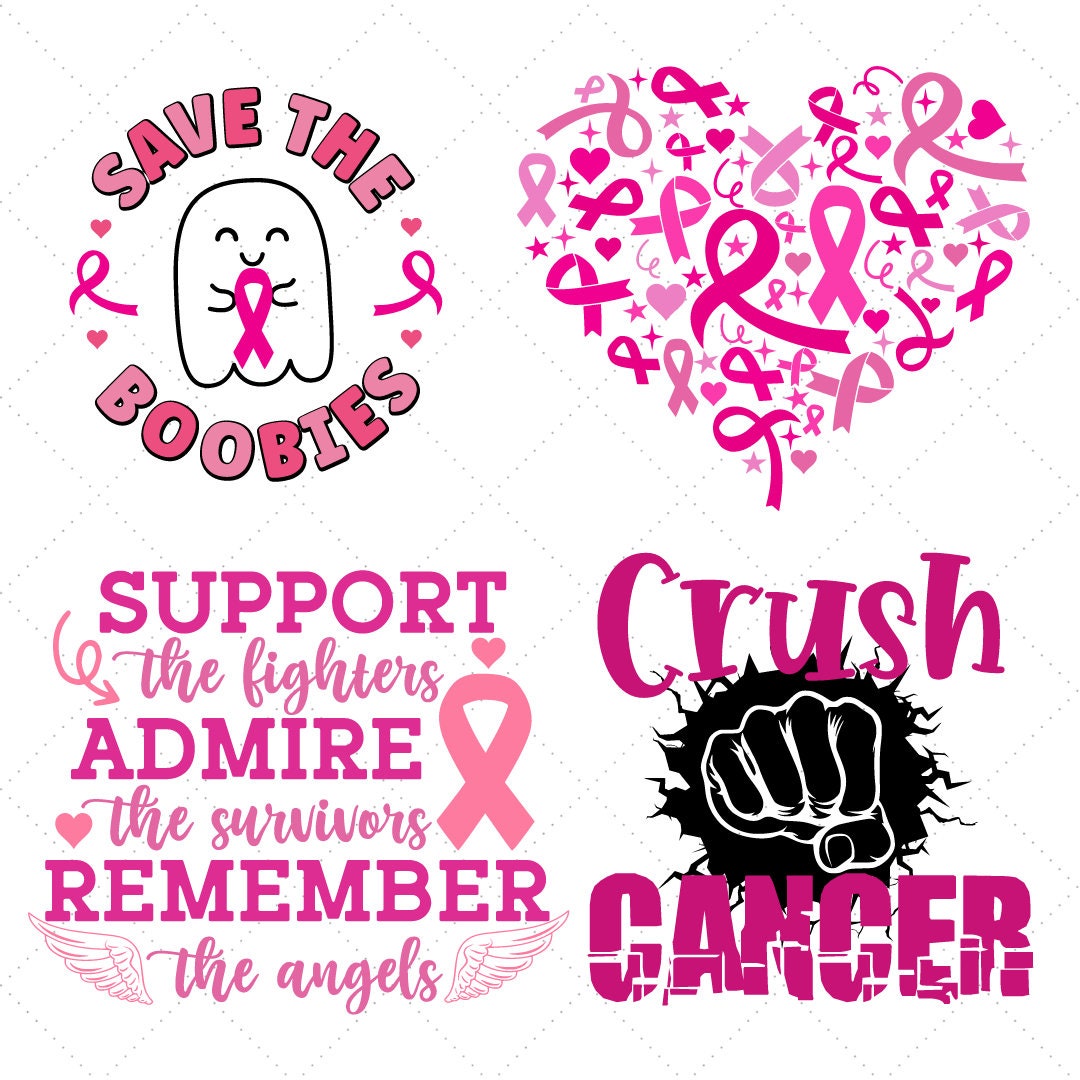 Cancer Awareness SVG Bundle Breast Cancer SVG Pink Ribbons - Etsy